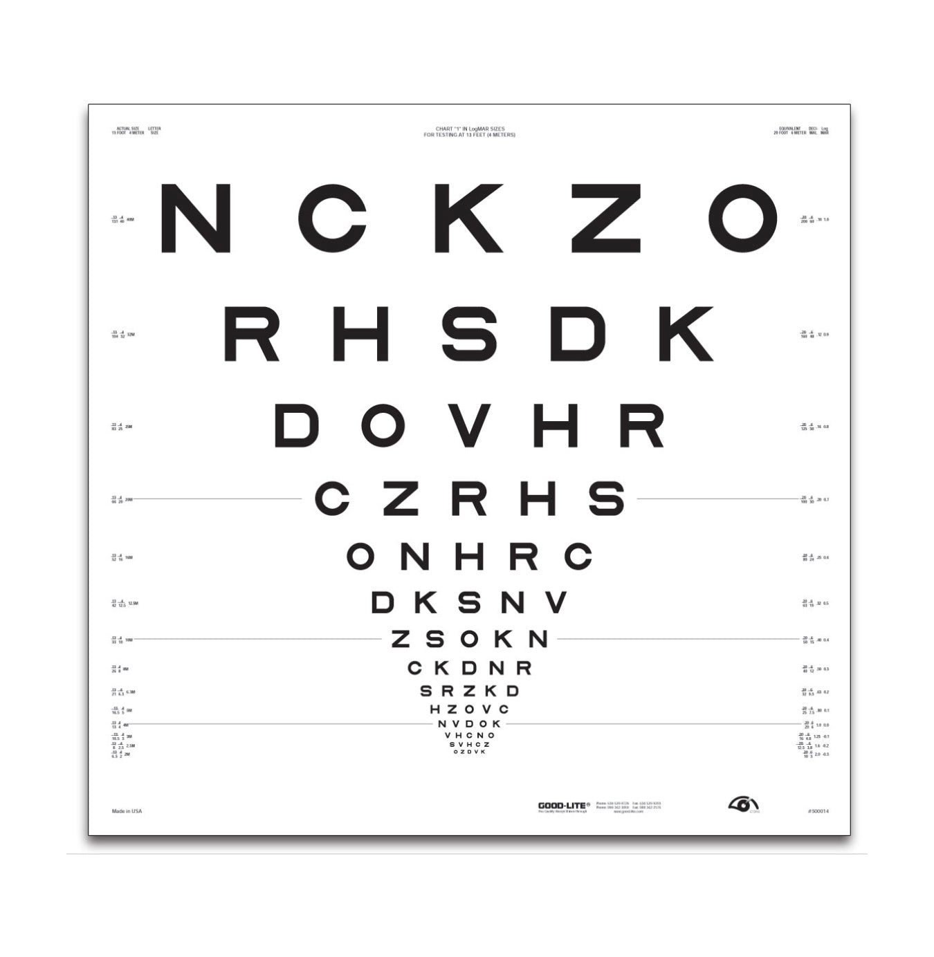 ETDRS Chart '1' Original Series – Optego Singapore